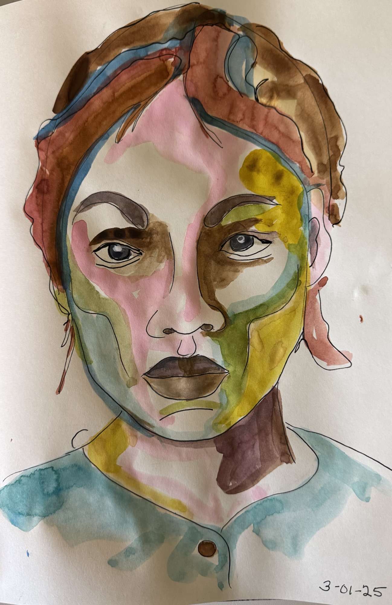 Day 2 of 100 Days of Faces – Nadine Walters Art